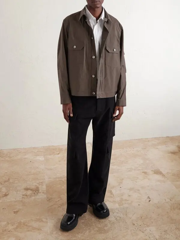 Sacai Cotton-poplin Jacket - Brown