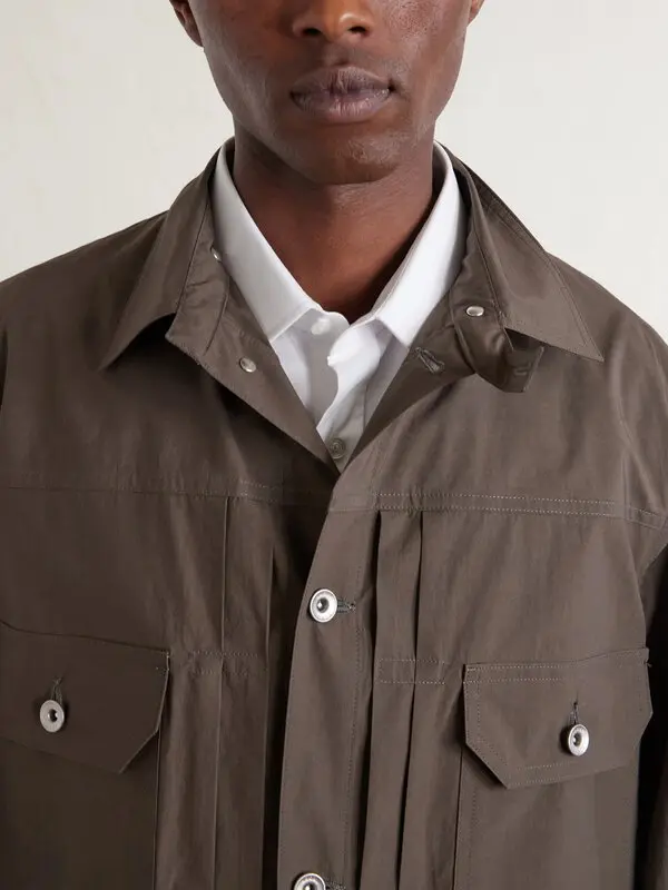 Sacai Cotton-poplin Jacket - Brown