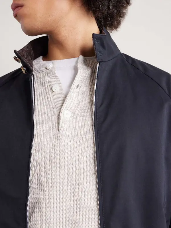 Brunello Cucinelli Ribbed Linen And Cotton-blend Henley Shirt