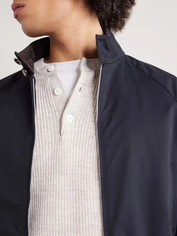 Brunello Cucinelli Ribbed Linen And Cotton-blend Henley Shirt - Neutrals