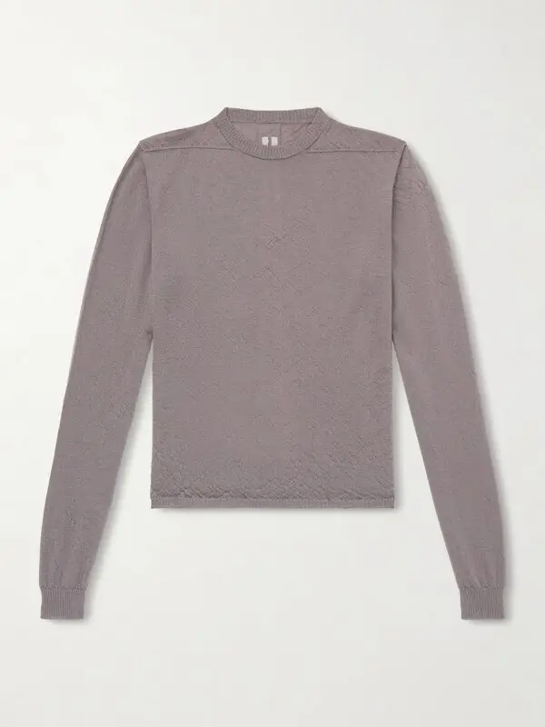 Rick Owens Slim-fit Boiled Cashmere Sweater - Gray