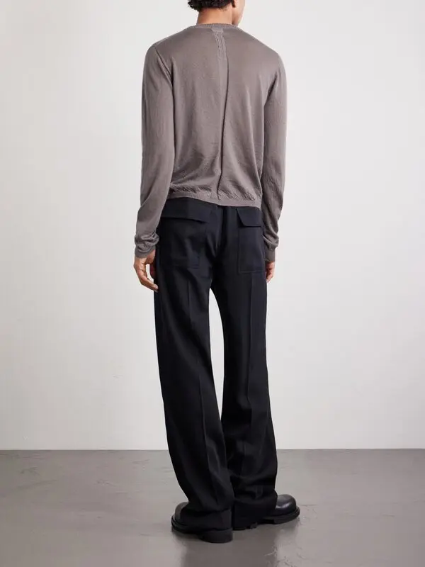 Rick Owens Slim-fit Boiled Cashmere Sweater - Gray