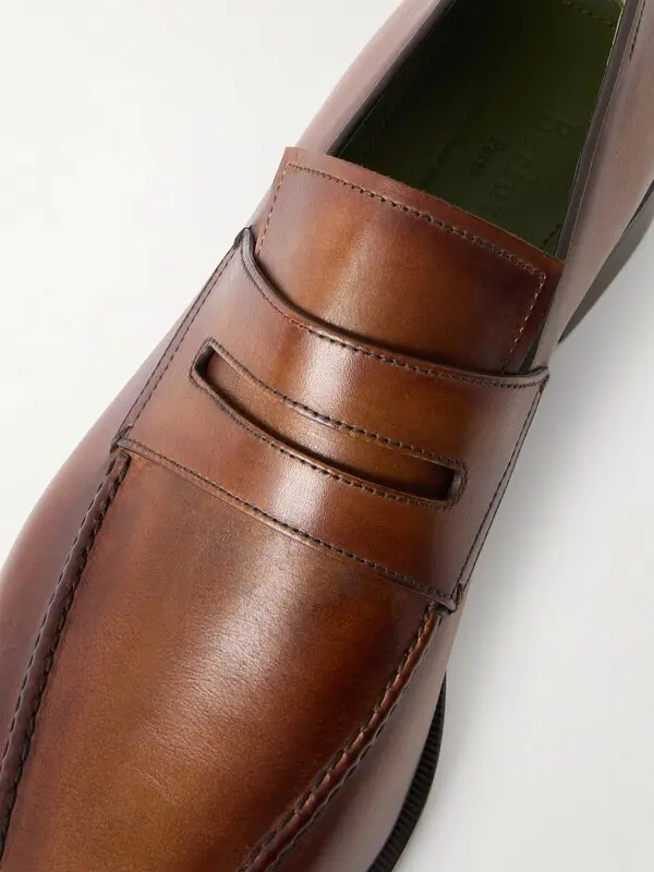 Berluti Andy Demesure Venezia Leather Loafers