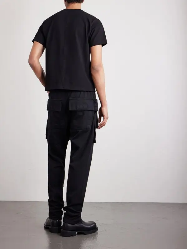 Rick Owens Creatch Tapered Cargo Trousers - Black
