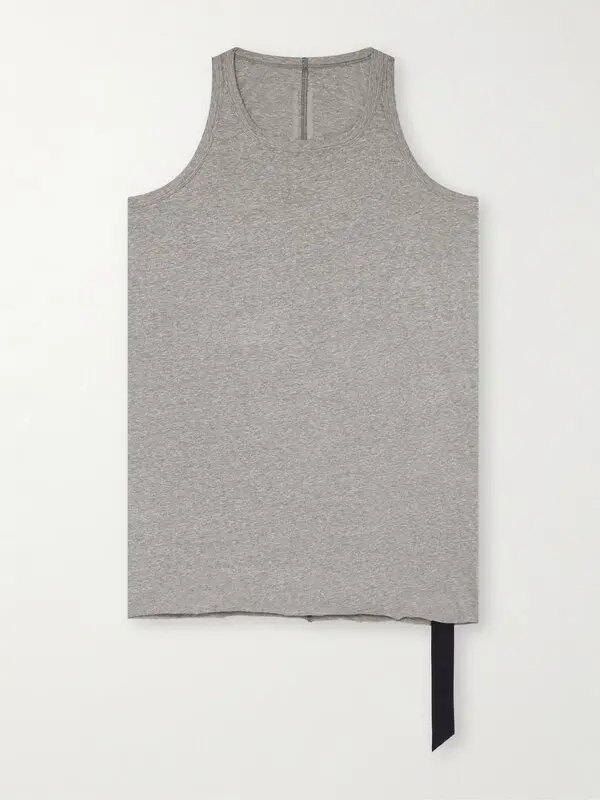 Rick Owens Cotton-blend Jersey Tank - Gray