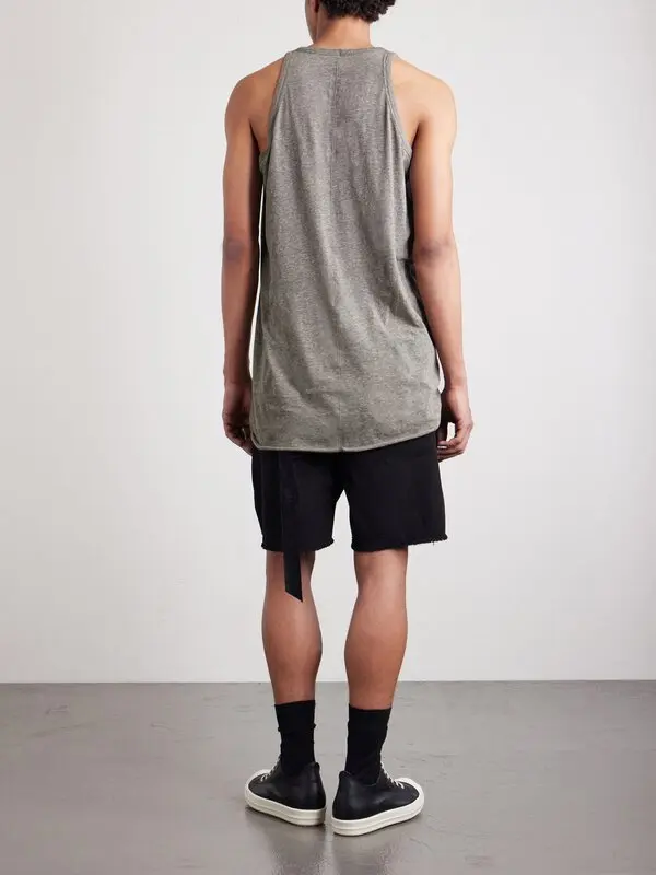 Rick Owens Cotton-blend Jersey Tank - Gray