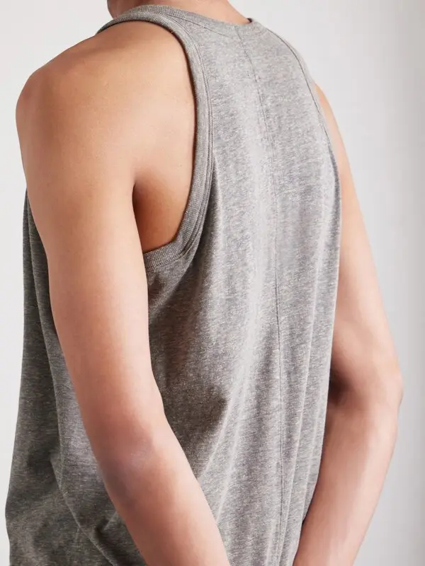 Rick Owens Cotton-blend Jersey Tank - Gray