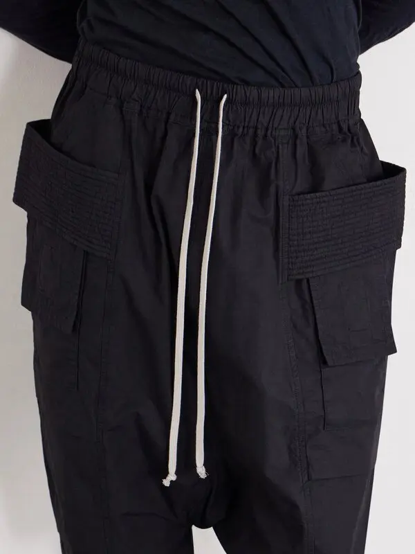 Rick Owens Creatch Pods Straight-leg Cotton Cargo Shorts