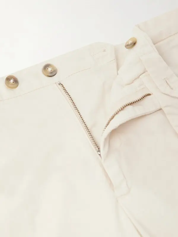 Boglioli Tapered Cotton-blend Trousers - Neutrals