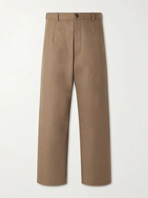 Loro Piana Fuji Cleveland Cotton-gabardine Wide-leg Trousers