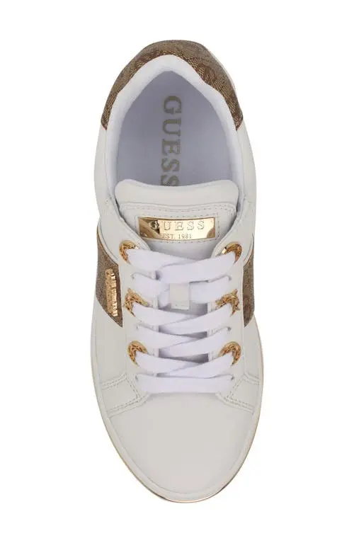 Guess Stew Lace-up Sneakers - White