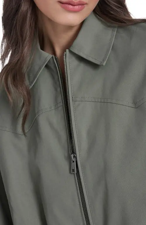 LEVI'S Cropped Bubble Hem Bomber Jacket - Sage