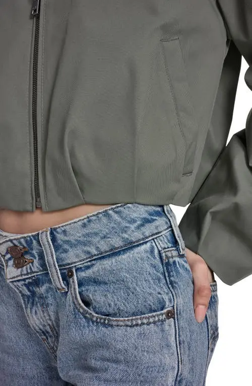 LEVI'S Cropped Bubble Hem Bomber Jacket - Sage