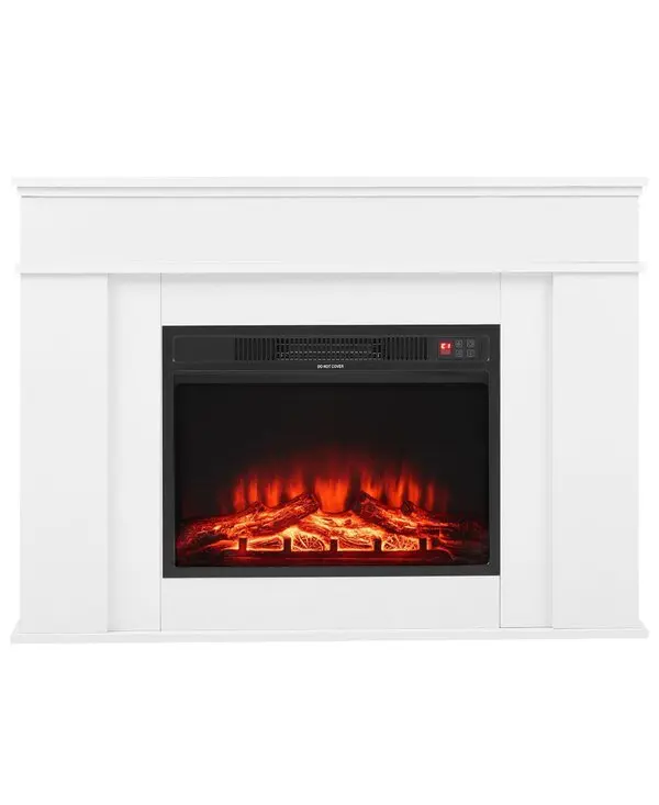 SUGIFT 43" Freestanding Electric Fireplace Stove Heater With Mantel 1500w - White