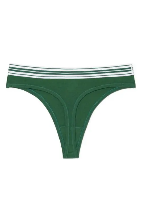 Lacoste Stretch Cotton Jersey Thong - Green