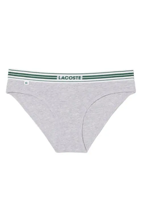 Lacoste Stretch Cotton Bikini Briefs - Silver Chine