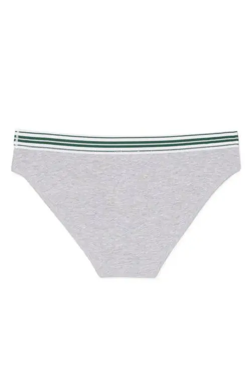 Lacoste Stretch Cotton Bikini Briefs - Silver Chine
