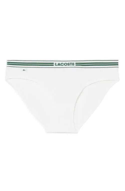 Lacoste Stretch Cotton Bikini Briefs - White