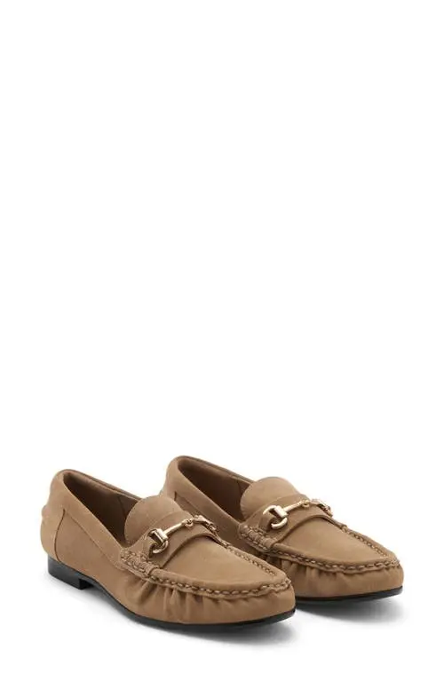 Mango Suede Bit Loafer - Medium Brown