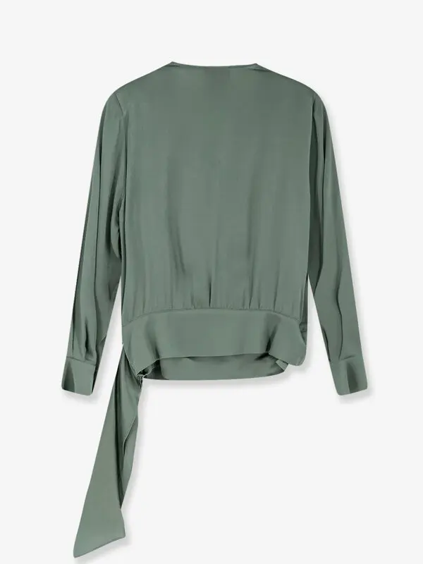 SEMICOUTURE Satin Shirt - Green