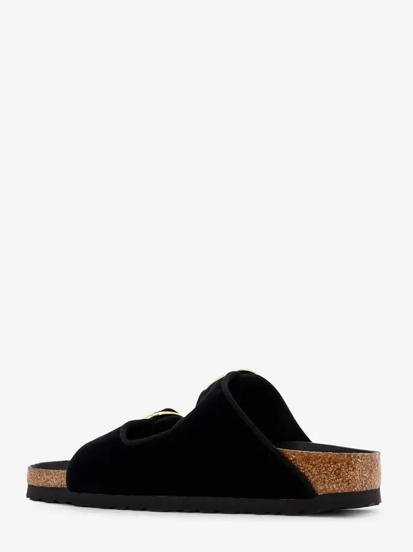 BIRKENSTOCK Arizona Big Buckle Piping Rivet Logo Sandals - Black