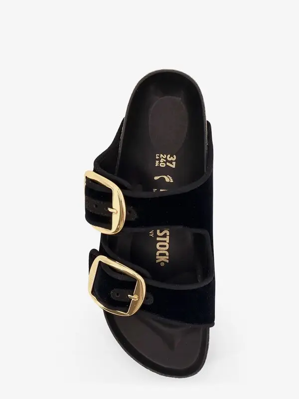 BIRKENSTOCK Arizona Big Buckle Piping Rivet Logo Sandals - Black