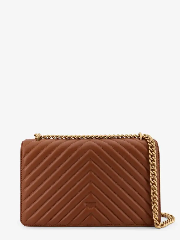 Pinko Love Bag One Quilted Leather Shoulder Bag - Brown