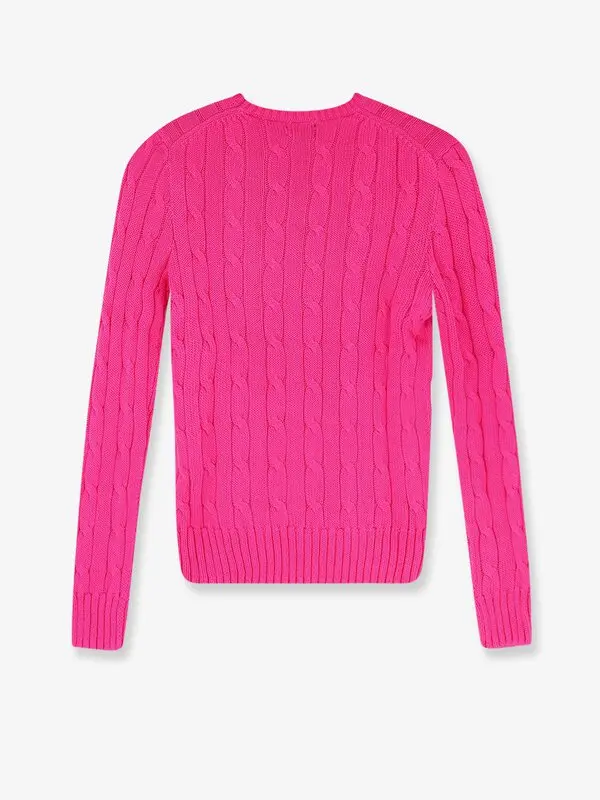 Polo Ralph Lauren Cotton Sweater With Embroidered Logo - Pink