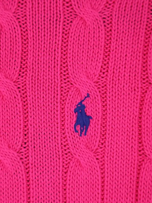 Polo Ralph Lauren Cotton Sweater With Embroidered Logo - Pink