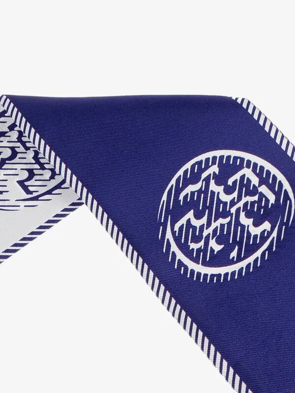 Tory Burch Medallion Logo Silk Tie