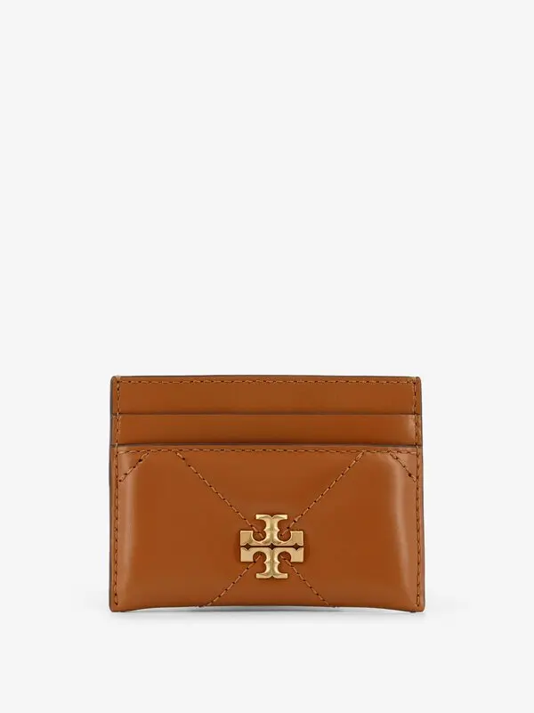 Tory Burch Kira Matelassé Leather Cardholder - Beige
