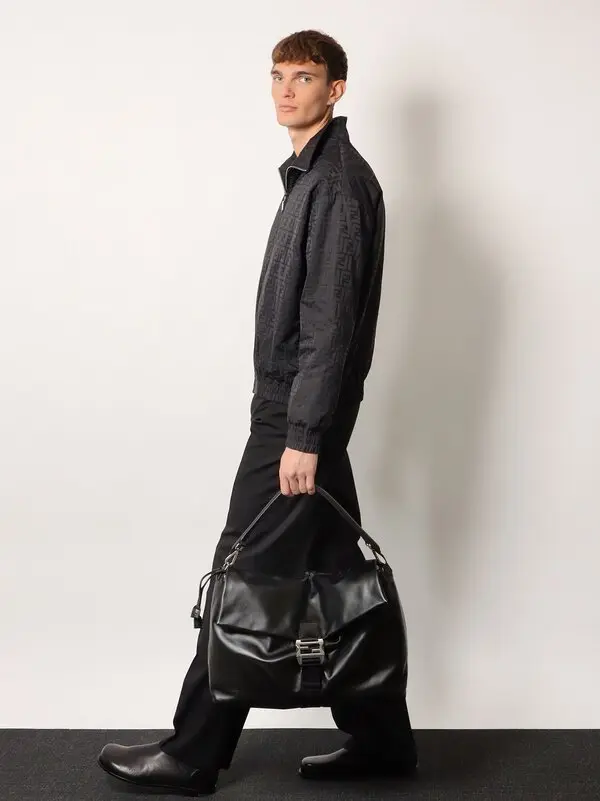 Fendi Flux Maxi Messenger Bag - Black