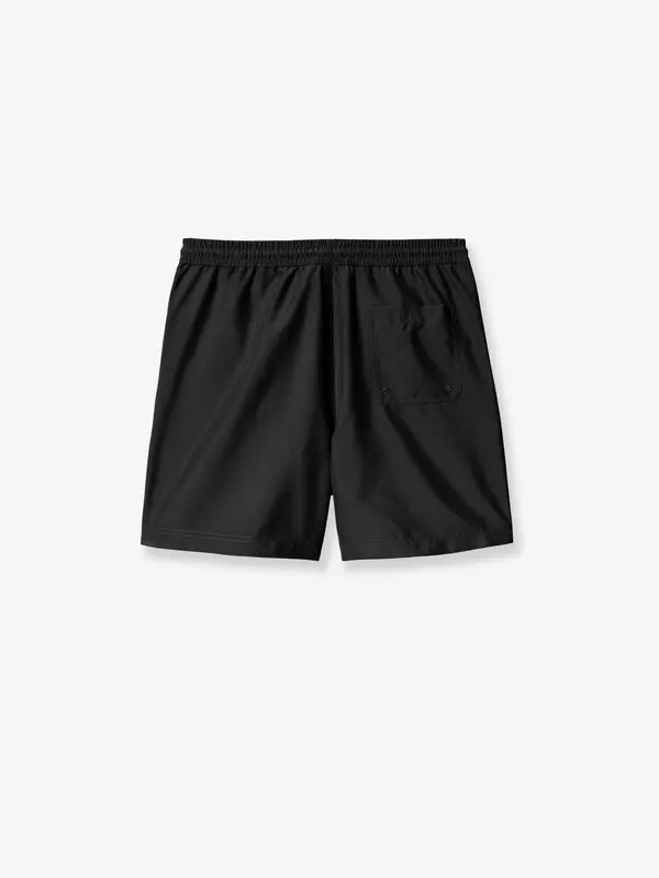 Carhartt Work In Progress Nylon Swim Trunks With Embroidered Logo - Black