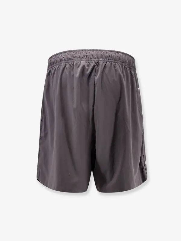 Stone Island Nylon Bermuda Shorts With Embroidered Logo - Grey