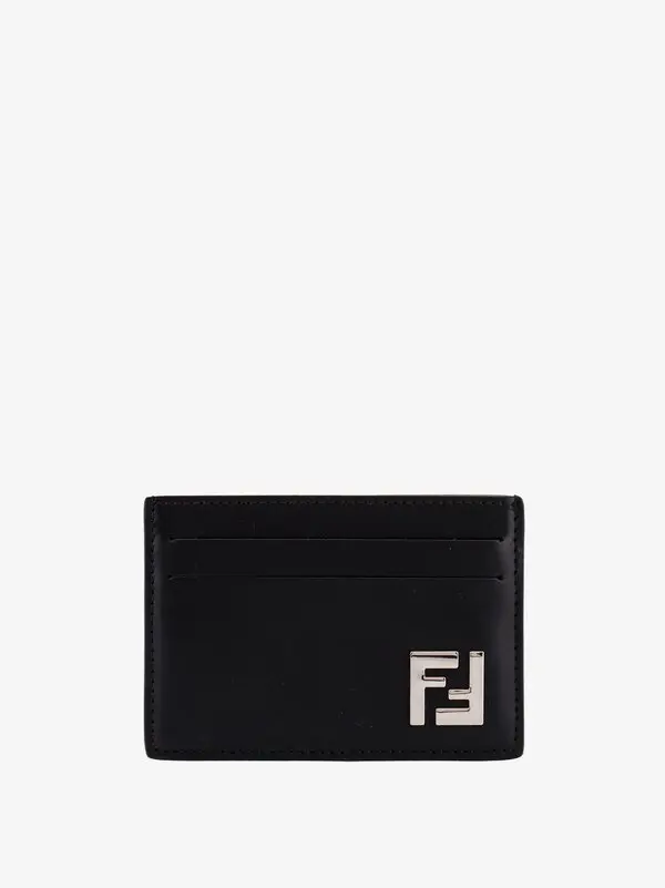 Fendi Leather Cardholder - Black