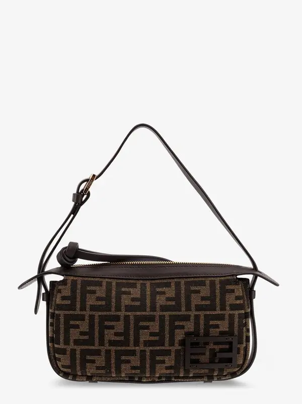 Fendi Ff Jacquard Fabric Shoulder Bag