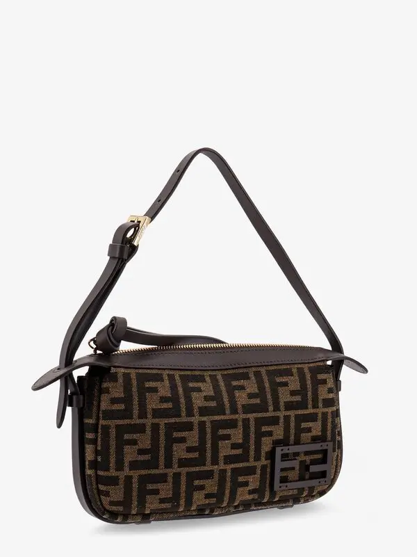 Fendi Ff Jacquard Fabric Shoulder Bag
