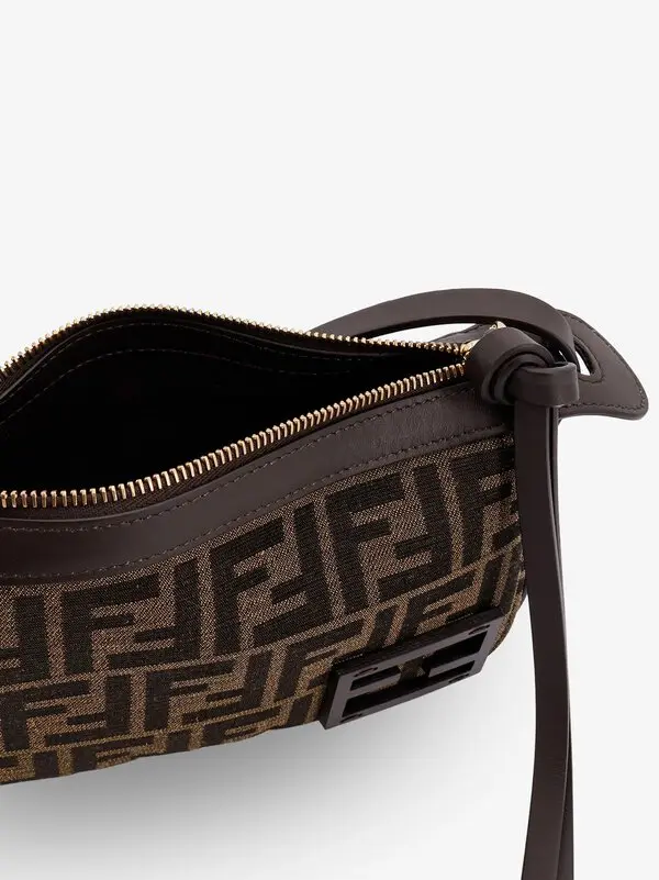 Fendi Ff Jacquard Fabric Shoulder Bag