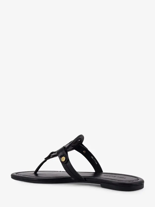 Tory Burch Miller Leather Thong Sandals - Black