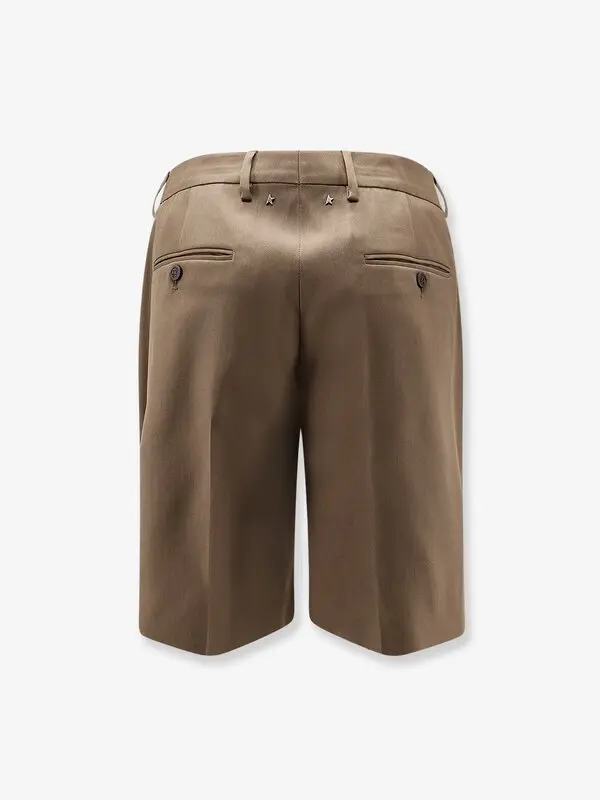 GOLDEN GOOSE Virgin Wool Tailored Shorts - Green