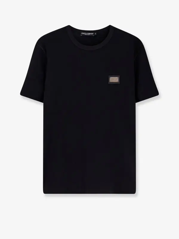 Dolce & Gabbana Cotton Tshirt With Logo Patch
