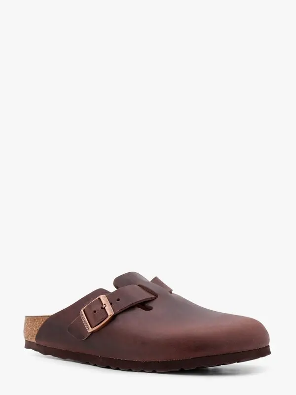 BIRKENSTOCK Boston Bs Leather Mule - Brown