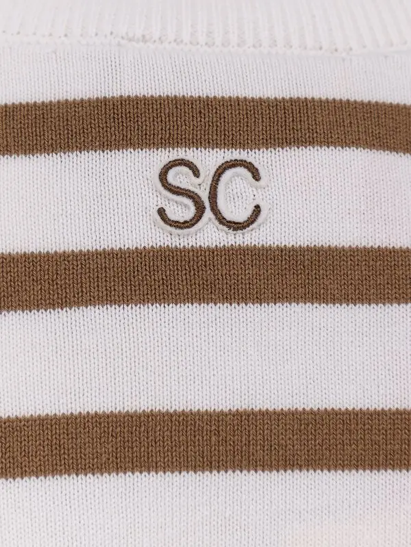 SEMICOUTURE Striped Cotton Sweater