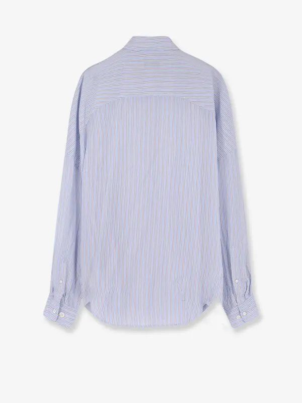 Dries Van Noten Casia Cupro Striped Shirt