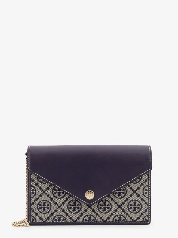 Tory Burch Borsa Tmonogram Envelope Chain Wallet - Blue