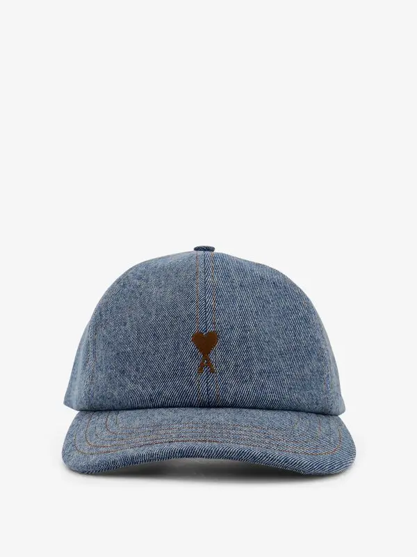 Ami Denim Baseball Cap - Blue