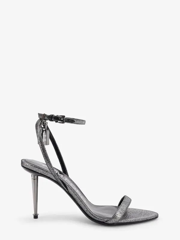 TOM FORD Laminated Heeled Shoes - Silver