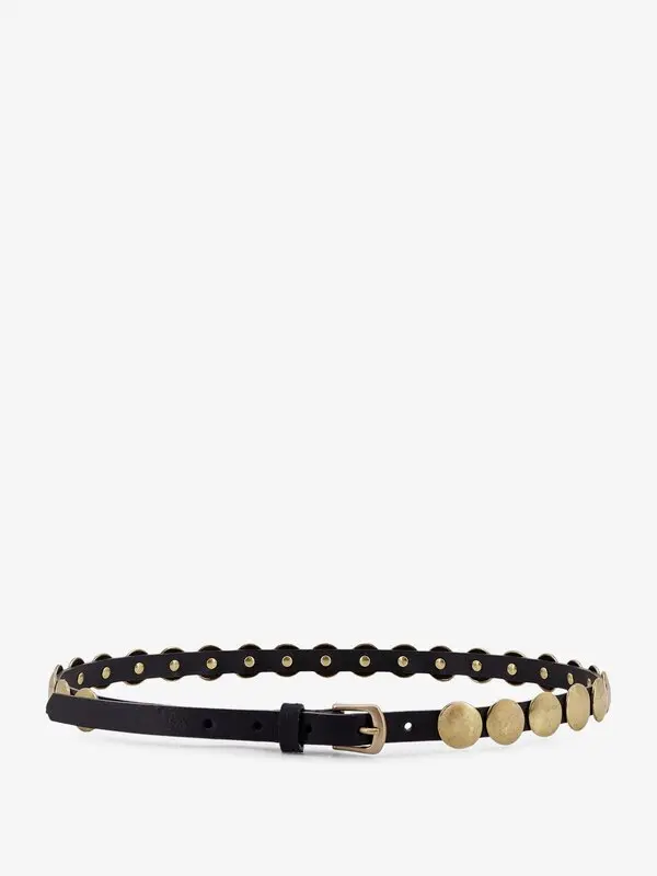 GOLDEN GOOSE Trinidad Leather Belt - Black