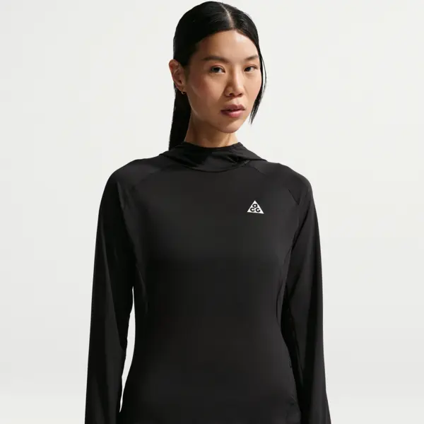Nike Uv-resistant Hooded Trail Running Mid-layer Top - Black