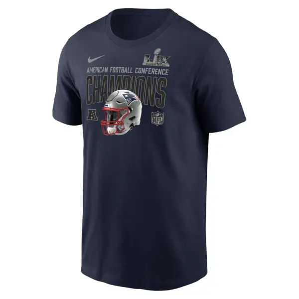 Nike New England Patriots 2026 Afc Champions Glory Shield Nfl T-shirt - Blue